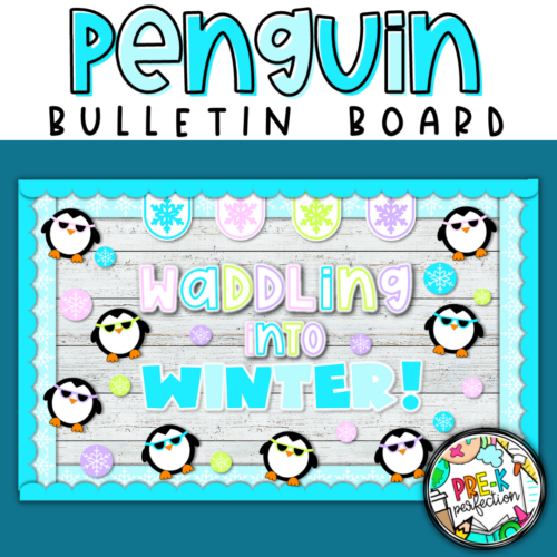 Penguin Bulletin Board | Winter Decor | Waddling into Winter Bulletin ...