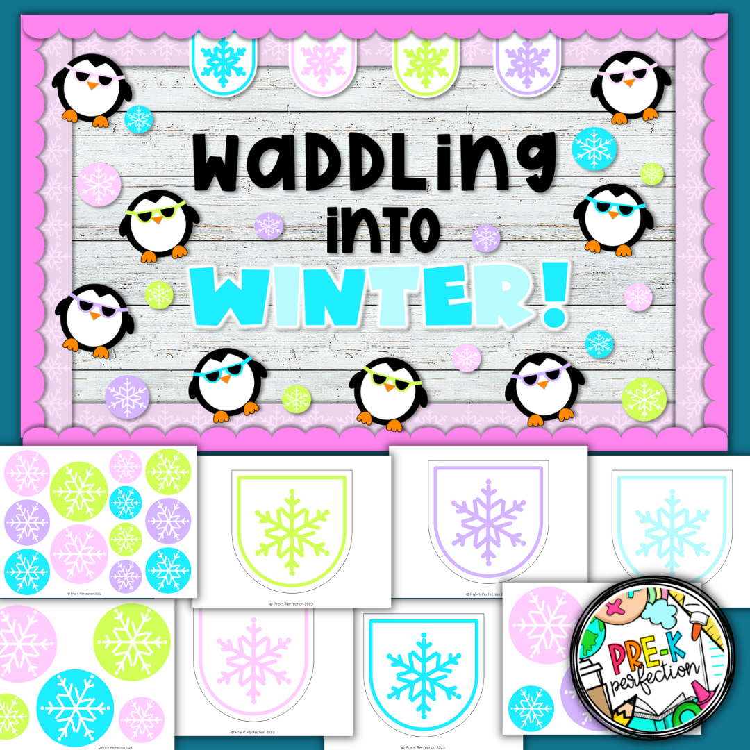 Penguin Bulletin Board | Winter Decor | Waddling into Winter Bulletin ...