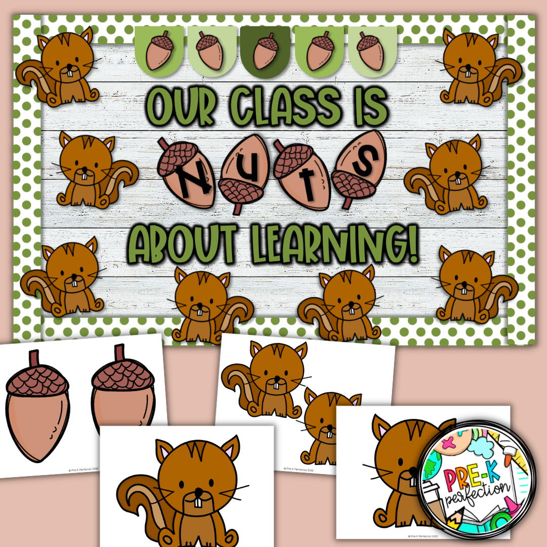 Acorn Bulletin Board | Nuts About Learning Bulletin Board Kit | Baby ...