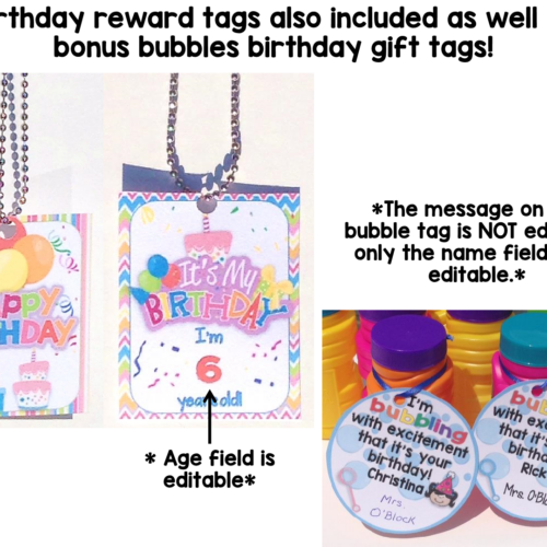 Birthday Certificates, Student Gift Tags, Student Birthday Crown ...