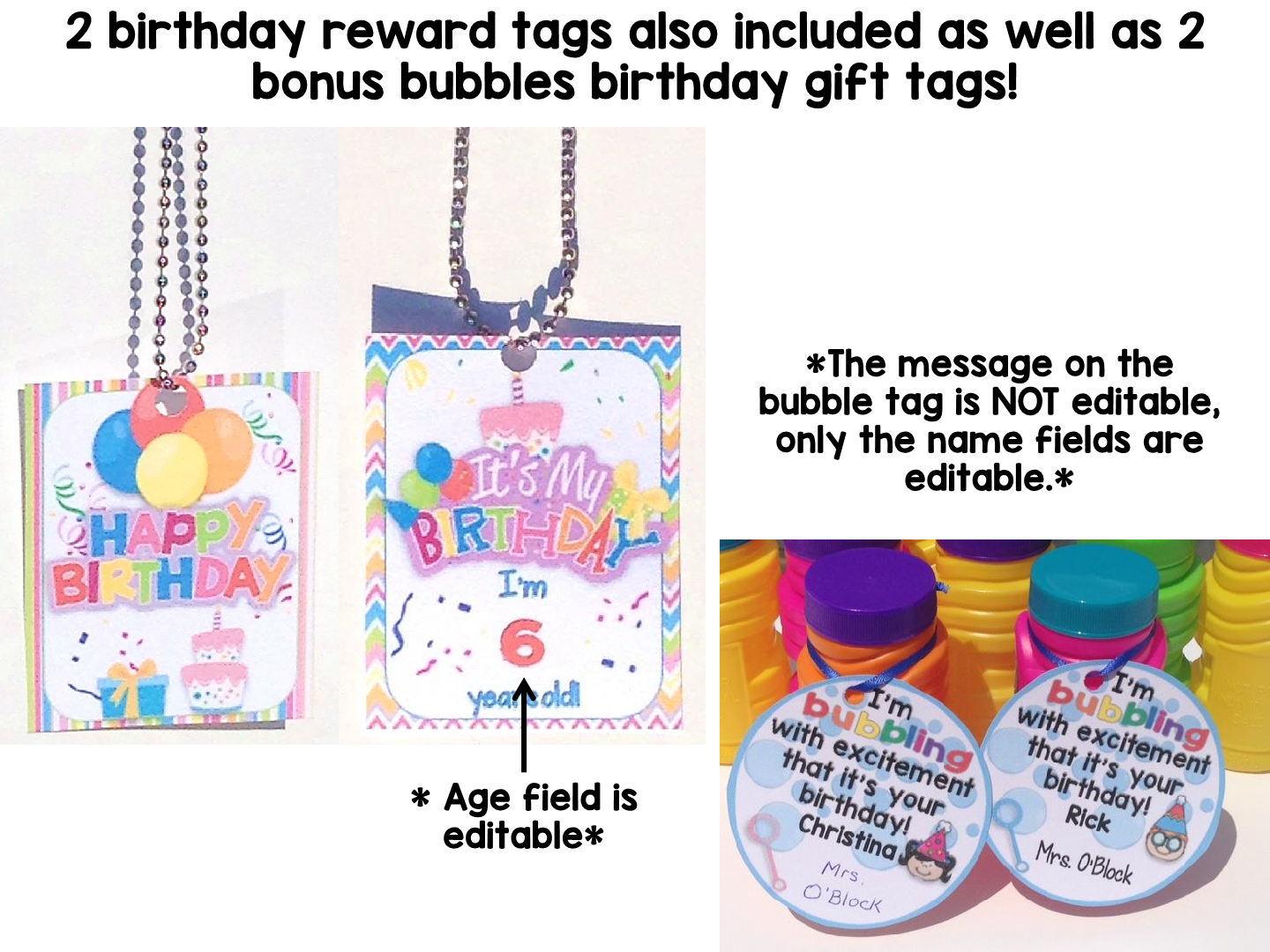 Birthday Certificates, Student Gift Tags, Student Birthday Crown ...