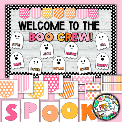 Pastel Ghost Bulletin Board | Boo Crew! | Halloween Ghost Bulletin ...
