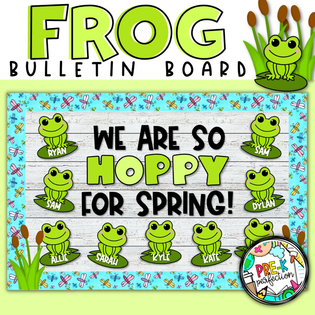 April Bulletin Board | We are so HOPPY for Spring! | Frog Bulletin ...