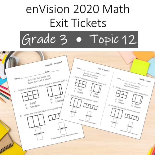 Envision Math Grade 3 Worksheets