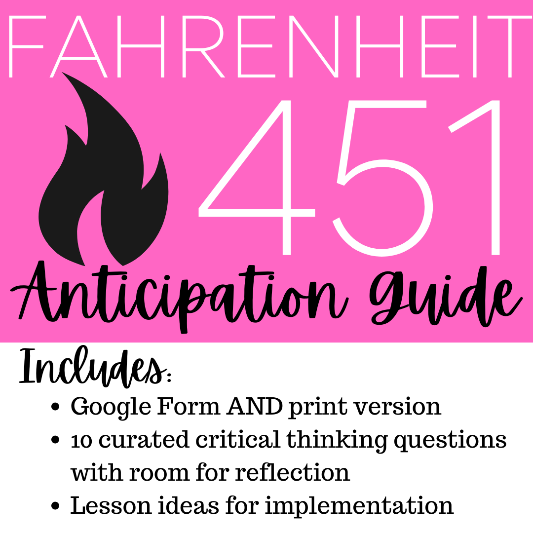 Fahrenheit 451 Anticipation Guide | Pre-Reading and Context Activity ...