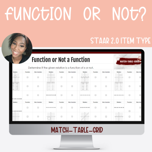 Function or Not STAAR 2.0 Match-Table-Grid Activity - Classful