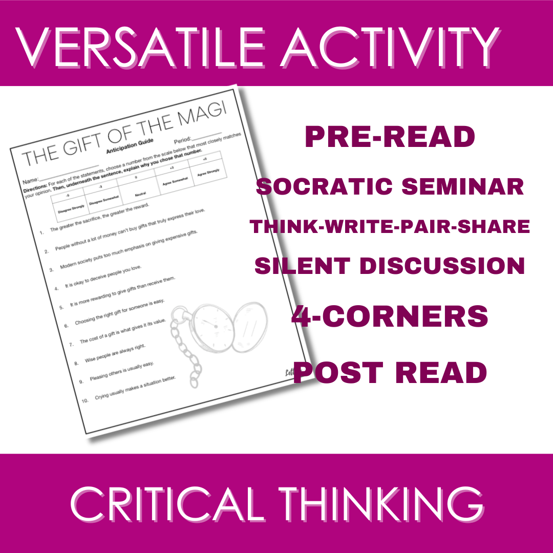 The Gift of the Magi Anticipation Guide | Pre-Reading | MLL IEP ...