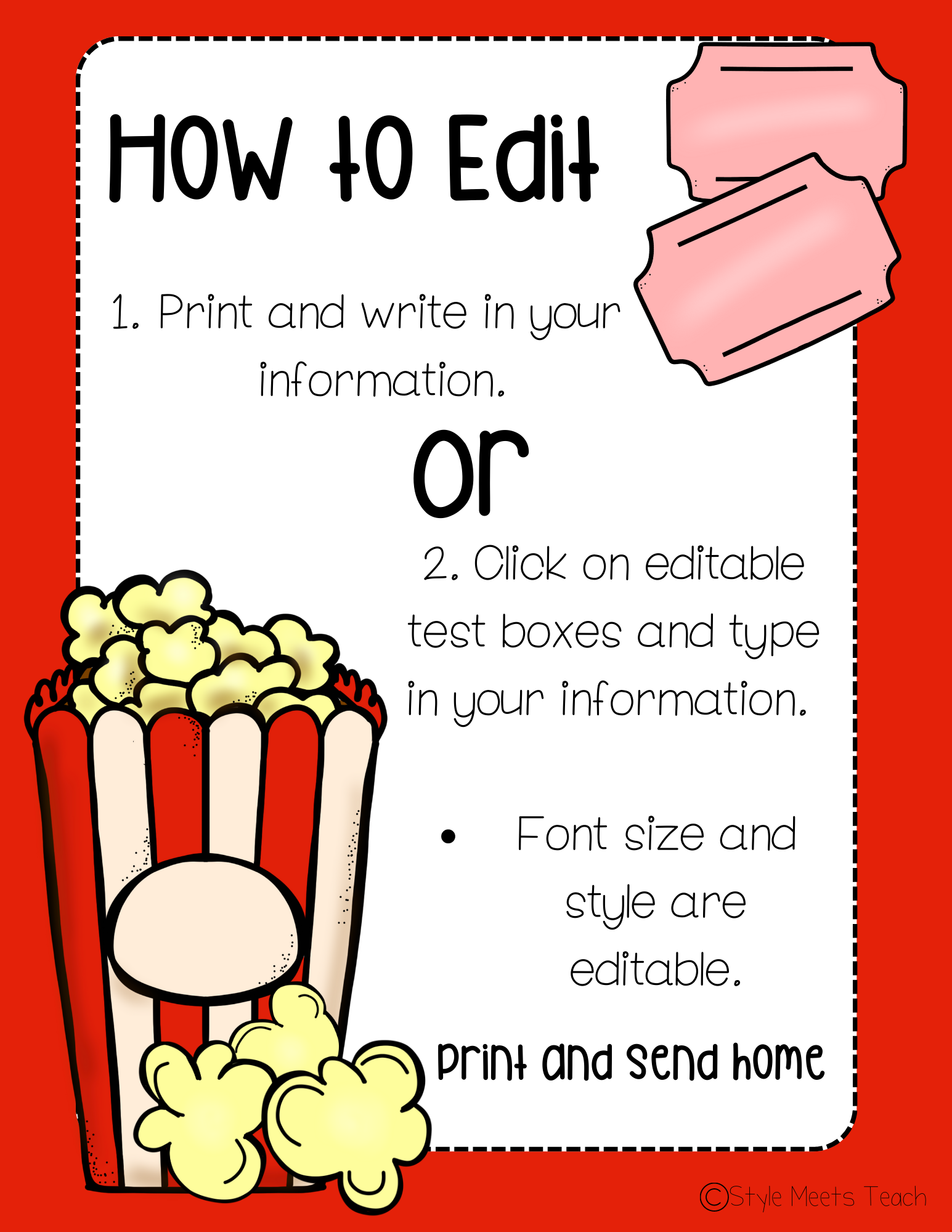 Editable Classroom Movie PermissionSlip - Classful