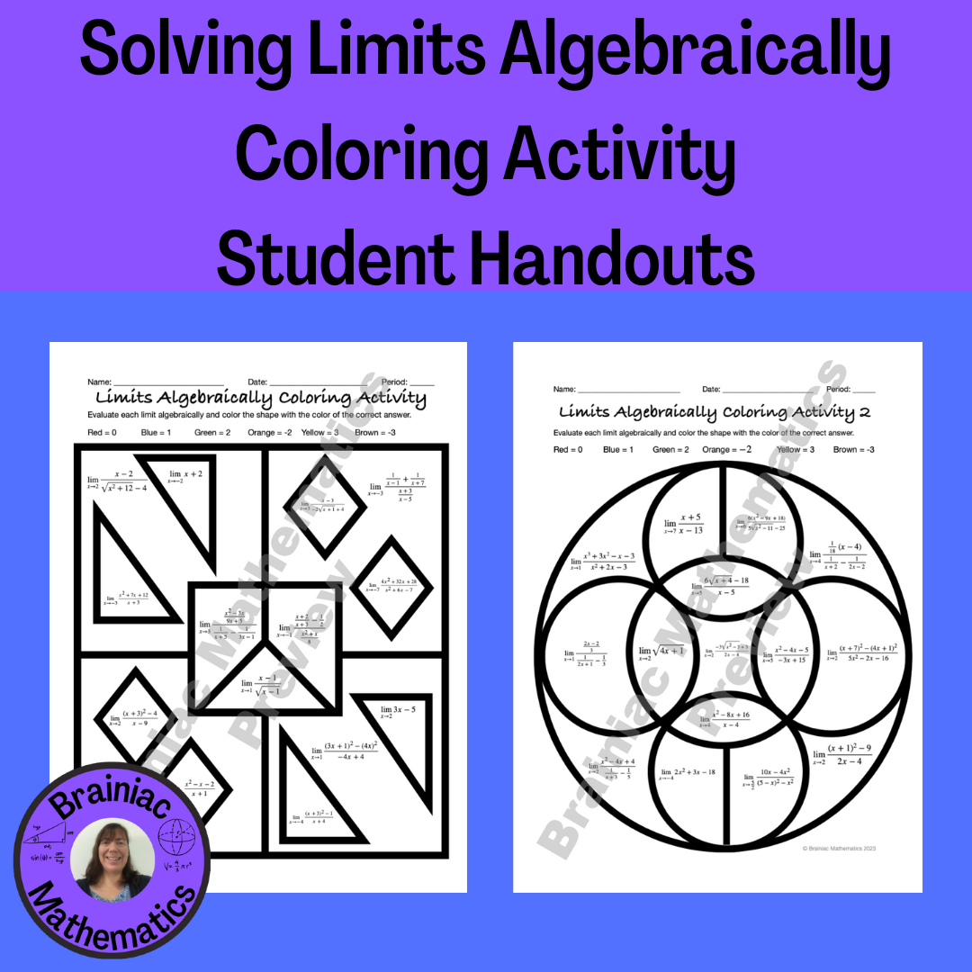 Finding Limits Algebraically Coloring Activity - Classful