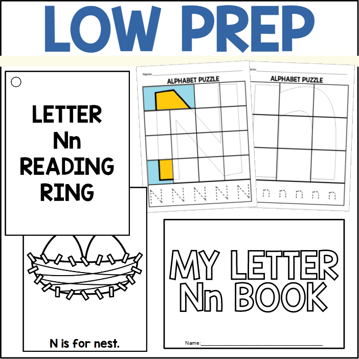Letter N Worksheets and Hands On Centers Bundle - Classful