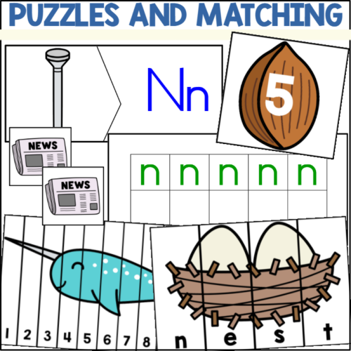 Letter N Worksheets and Hands On Centers Bundle - Classful