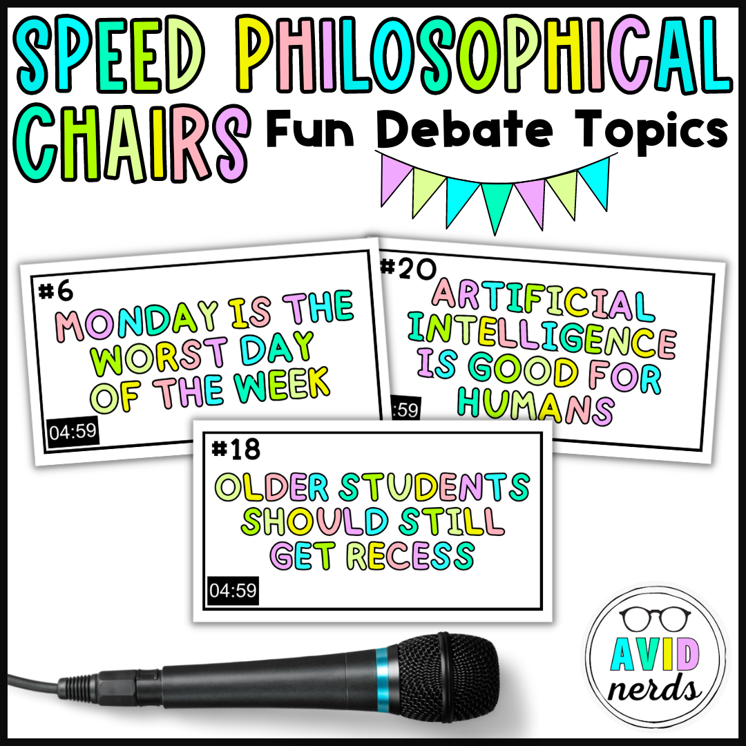 AVID Fun Debate Topics Speed Philosophical Chairs for Team Building ...
