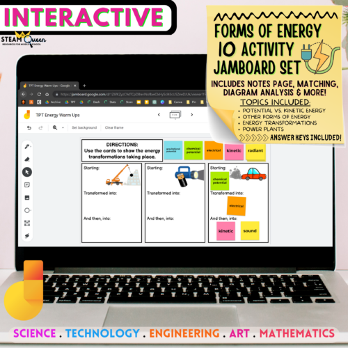 Forms of Energy Jamboard Activities - TEN Engaging Warm Ups for Middle ...